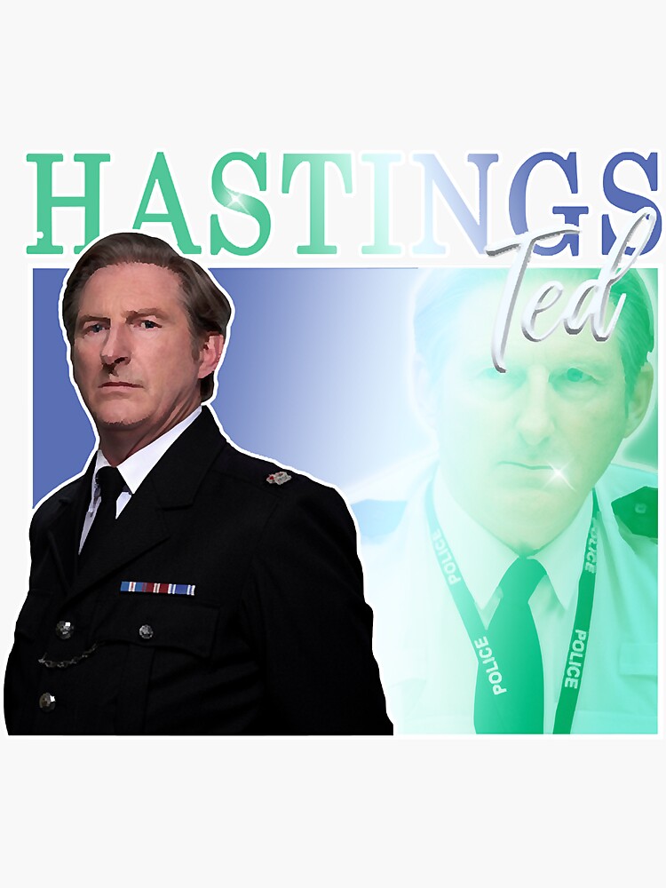 "Ted Hastings Retro Tee " Sticker by Daniell3398773 | Redbubble