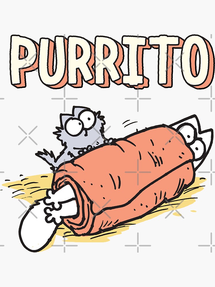"Şĭmōňs Cat Purrito Funny Graphic, For Men Cute Purrito Simons Cat ...