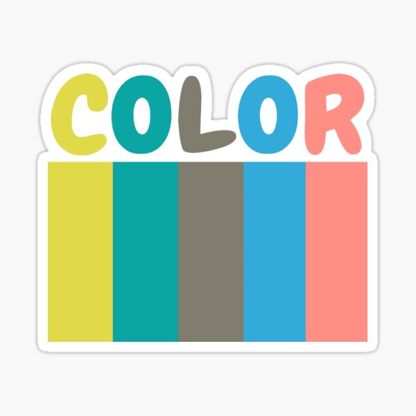 "color paint" Sticker by Sangside | Redbubble