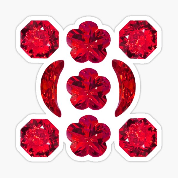 "Ruby Gemstone Art, Red" Sticker for Sale by DigitalGemArt | Redbubble