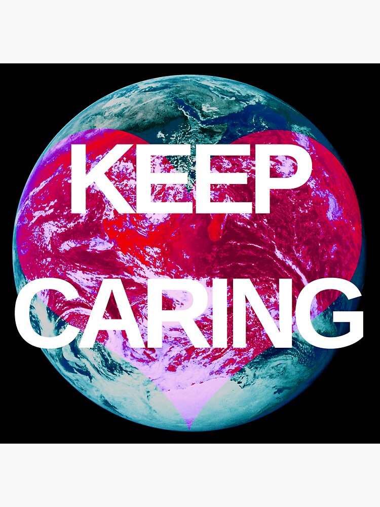 "KEEP CARING" Sticker by Scott-Vanya | Redbubble