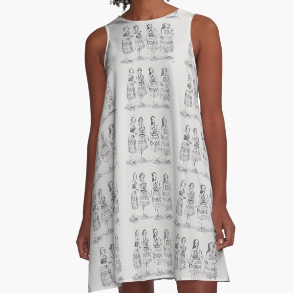 "Maori women pohiri" A-Line Dress for Sale by EmilieGeant | Redbubble