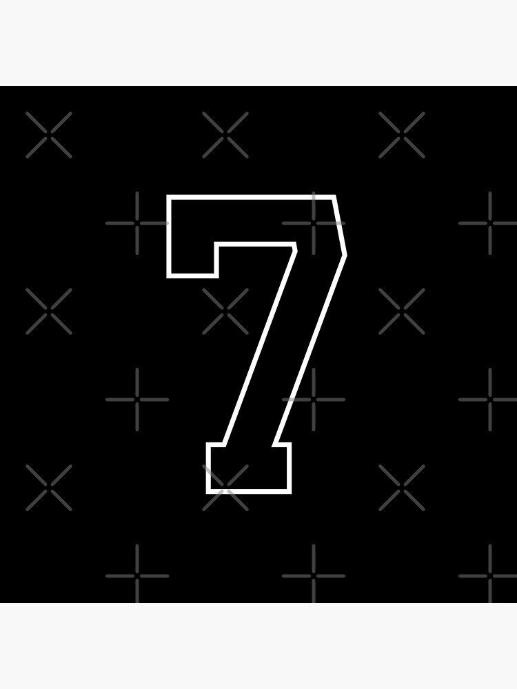 "Black Number 7 lucky sports jersey seven" Poster for Sale by ...