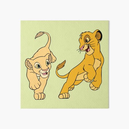 "Simba and Nala" Art Board Print by RMelissart | Redbubble