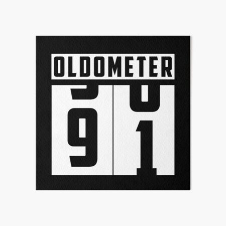 "Oldometer counter Number 91 birthday" Art Board Print by HeavyStyle ...