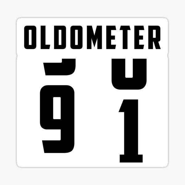 "Oldometer counter Number 91 birthday" Sticker by HeavyStyle | Redbubble