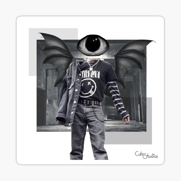"Grunge guy" Sticker for Sale by CuteStudios | Redbubble