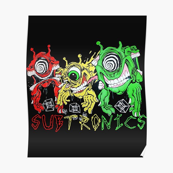 "subtronics cartoon Sticker" Poster for Sale by vickiecfdal | Redbubble