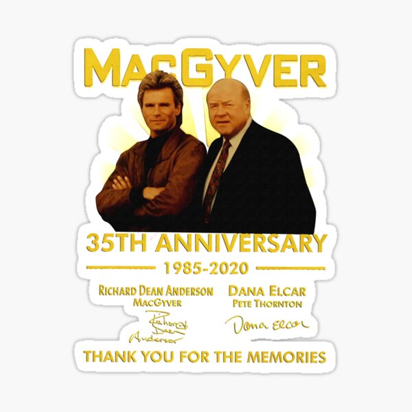 "Mens My Favorite Macgyver 35Th Anniversary 1985 2020 Gift For Birthday ...