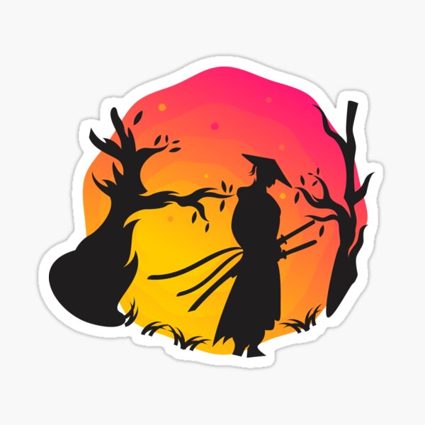 "Anime Sunset Samurai Warrior" Sticker by Emil1993 | Redbubble