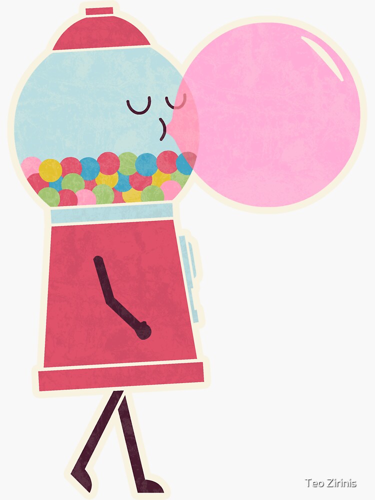 "Bubble Gum" Sticker for Sale by Teo Zirinis | Redbubble