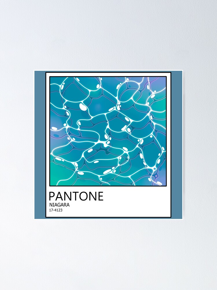 "PANTONE color. Niagara blue water" Poster for Sale by feannaart ...