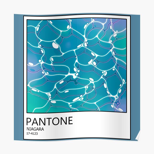 "PANTONE color. Niagara blue water" Poster for Sale by feannaart ...