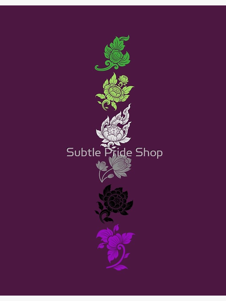 "Asian Flower Art Aro Ace. Aroace Pride" Poster for Sale by ...