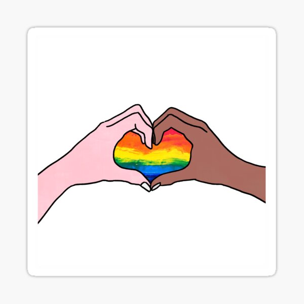 "Love everybody Heart Equality Peace Flag Unity" Sticker by ...