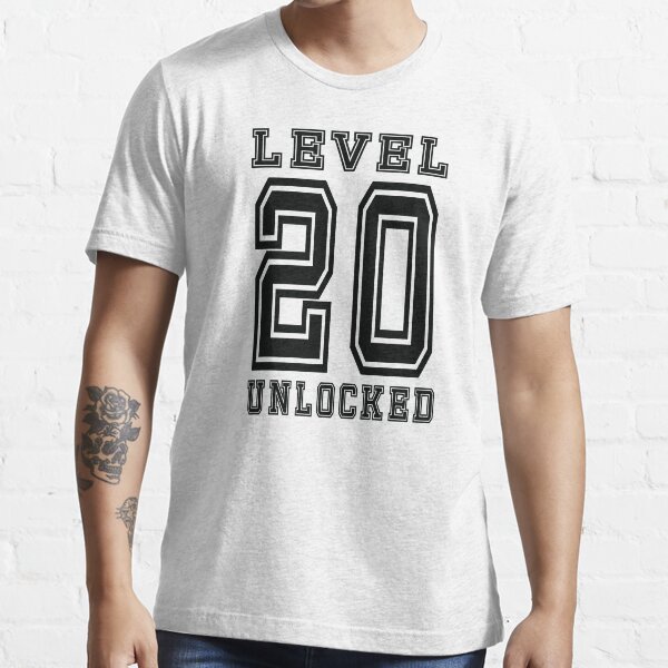 "Level 20 Unlocked" T-shirt by jain-ravi002 | Redbubble