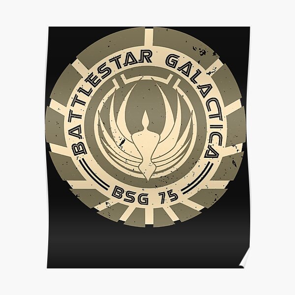 "Battlestar galactica bsg logo classic t shirt" Poster for Sale by ...
