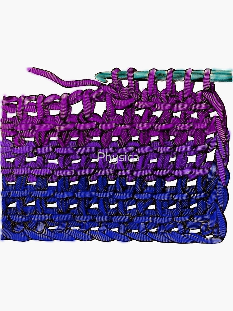 "Bisexual Pride Flag Crochet" Sticker by Physica | Redbubble