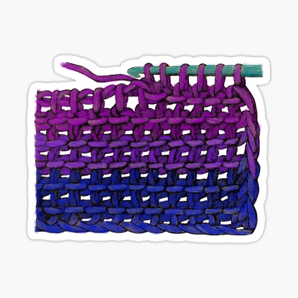 "Bisexual Pride Flag Crochet" Sticker by Physica | Redbubble