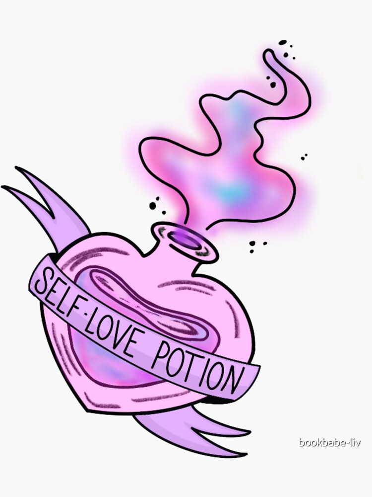 Self Love Potion Sticker For Sale By Bookbabe Liv Redbubble