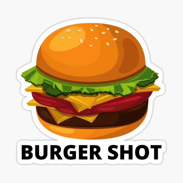 "Burger Shot" Sticker by ArtistsZone | Redbubble
