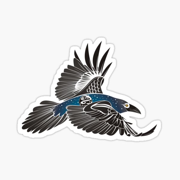 "The Raven" Sticker for Sale by colorfulbundles | Redbubble