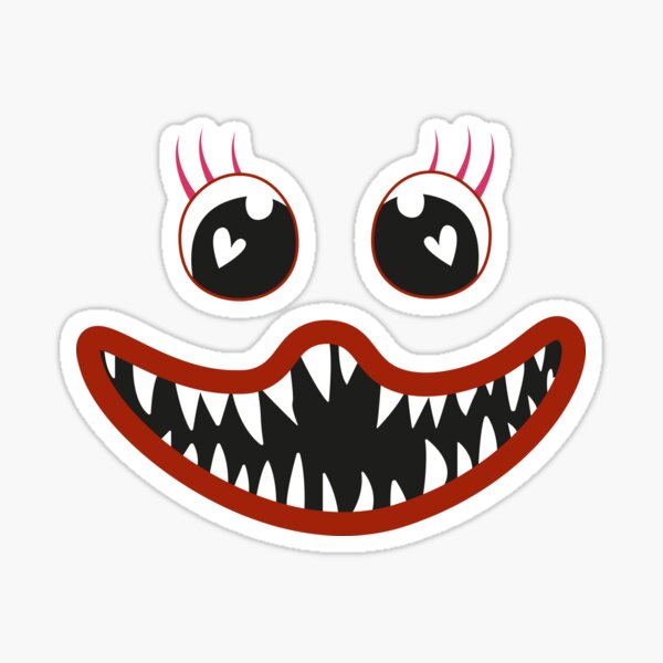 "Creepy Face Eyelashes Creature Costume Girls Dyed Pink Missy" Sticker ...