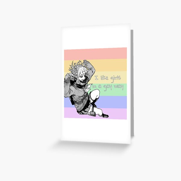 "My Hero Academia Toga Himiko Rainbow Pride Flag" Greeting Card for ...
