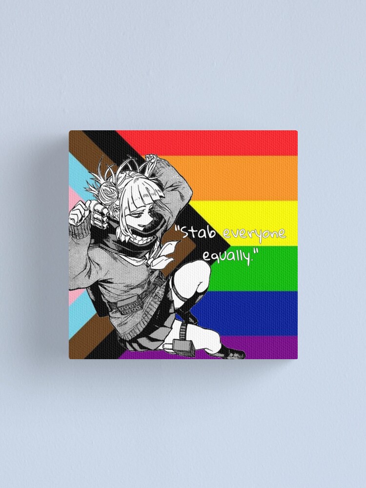 "My Hero Academia Toga Himiko Philadelphia Rainbow Pride Flag" Canvas ...