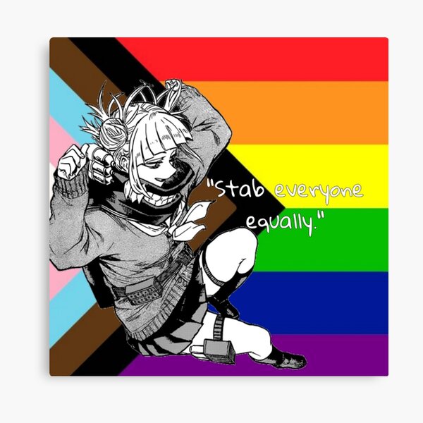 "My Hero Academia Toga Himiko Philadelphia Rainbow Pride Flag" Canvas ...