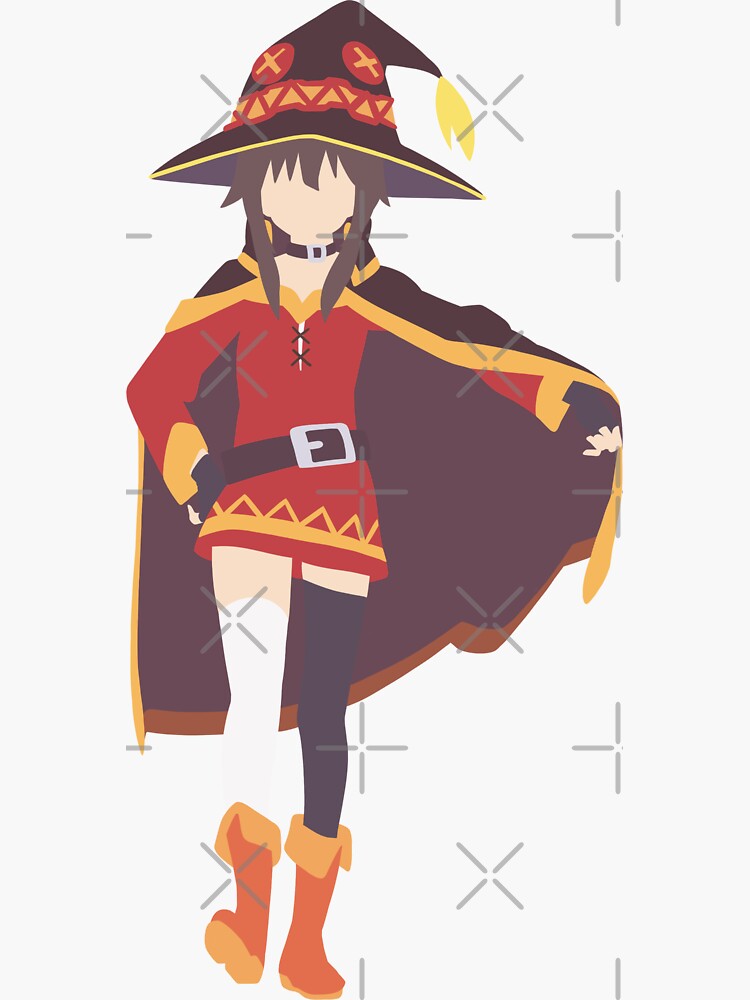 "Megumin Minimalist" Sticker for Sale by ZeroKara | Redbubble