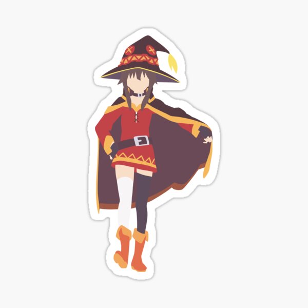 "Megumin Minimalist" Sticker for Sale by ZeroKara | Redbubble