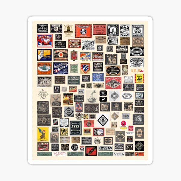 "Ultimate Axe Label Poster" Sticker for Sale by Wanderlust Designs ...