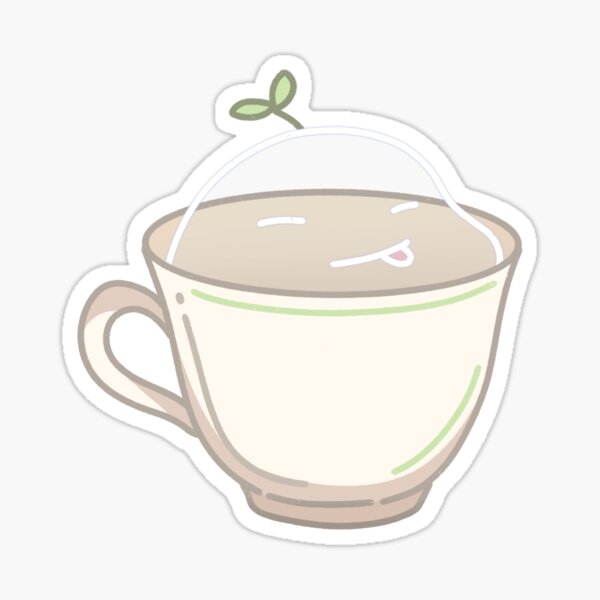 "cute aesthetic blob in a teacup" Sticker for Sale by viyaura | Redbubble