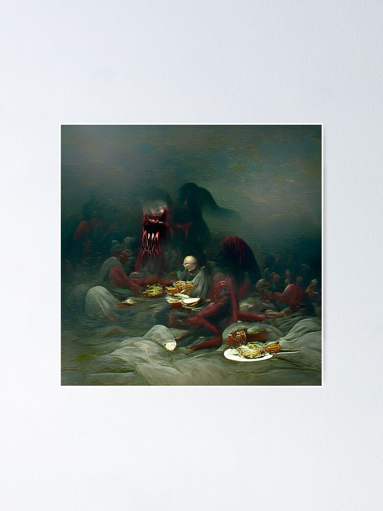 "Demon Feast - AI Generated" Poster for Sale by Skootaloo | Redbubble