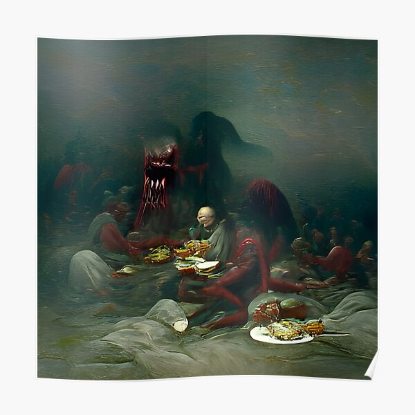 "Demon Feast - AI Generated" Poster for Sale by Skootaloo | Redbubble