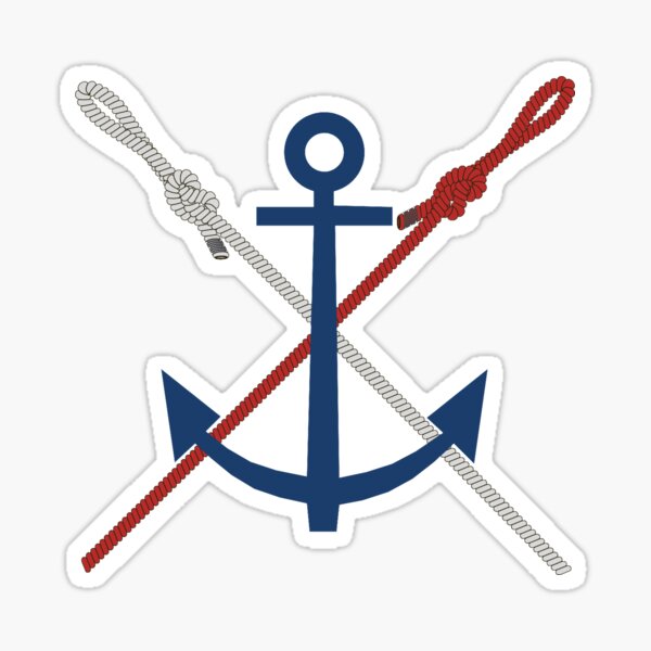 "Anchor and Knotted Ropes" Sticker by KAJABA | Redbubble