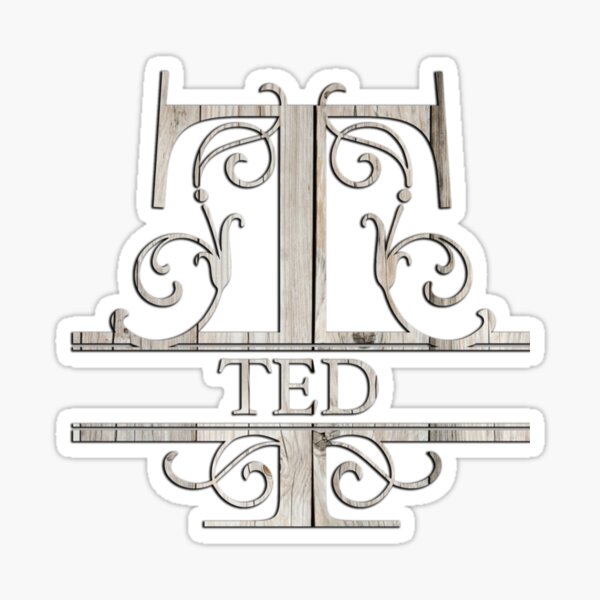 "Ted Name - Wood Style Monogram Letter The Ted Name Gift For Ted ...