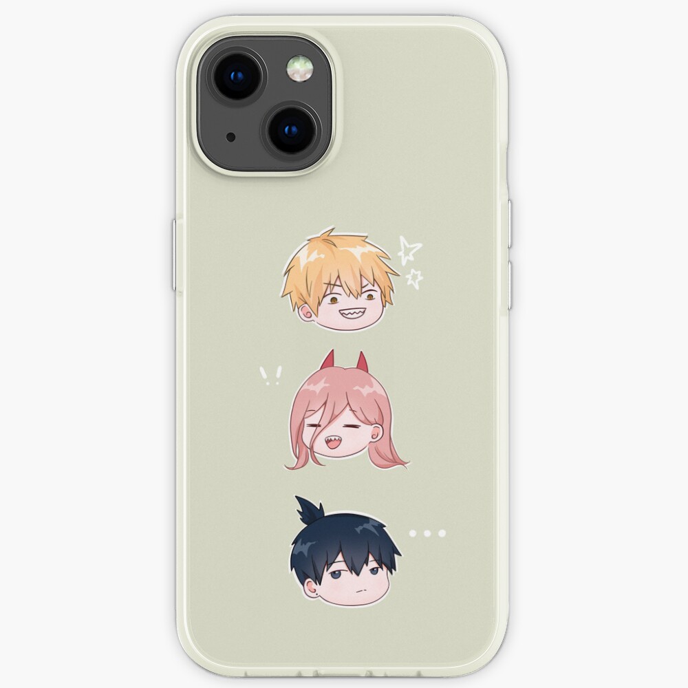 "cute chibi csm chainsaw man denji power aki" iPhone Case by viyaura ...