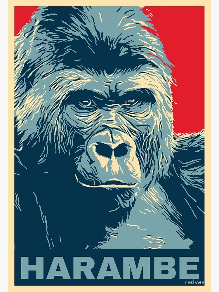 "Harambe" Poster for Sale by radvas | Redbubble