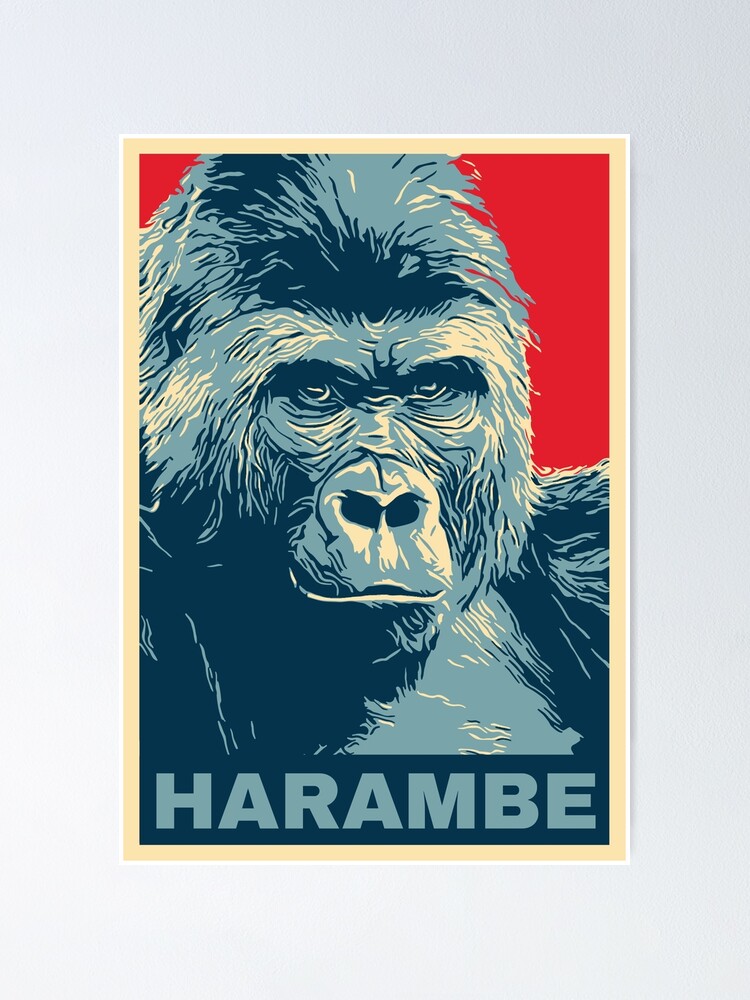 "Harambe" Poster for Sale by radvas | Redbubble