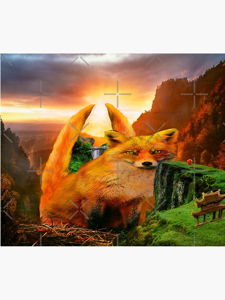 "Two tailed fox" Poster for Sale by ShinryuuArt | Redbubble