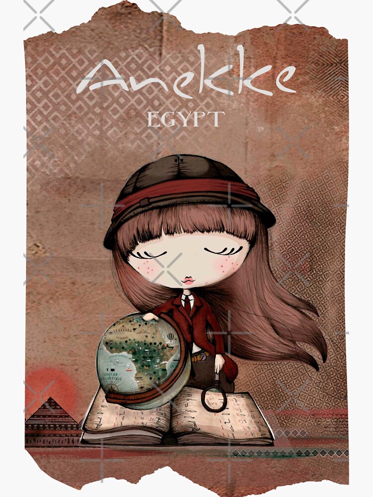 Pegatina «Anekke Egypt - Love to Share» de LiluBellelule | Redbubble