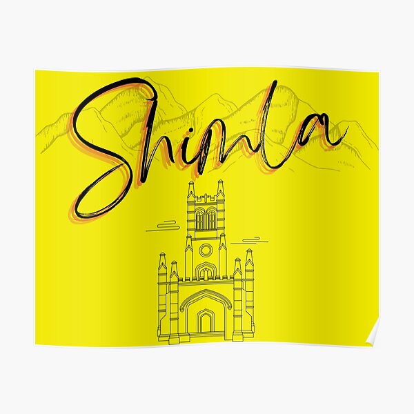 "Design for Mountain lovers Shimla" Poster for Sale by iamdineshthakur ...