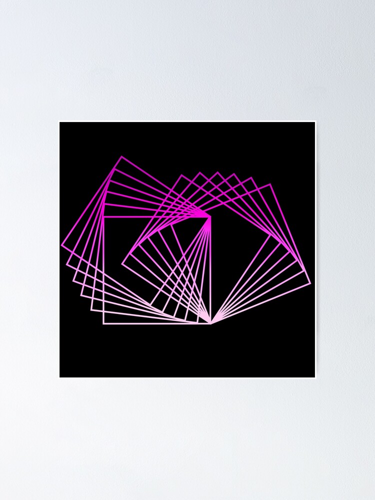 "Multi Squares, Colorful Squares, Neon Pink - B03" Poster for Sale by ...