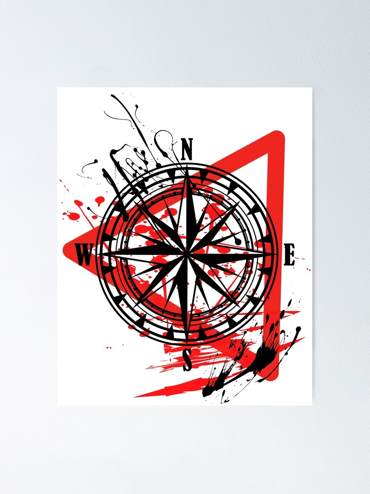 "Trash Polka Compass" Poster for Sale by featherstonemo | Redbubble