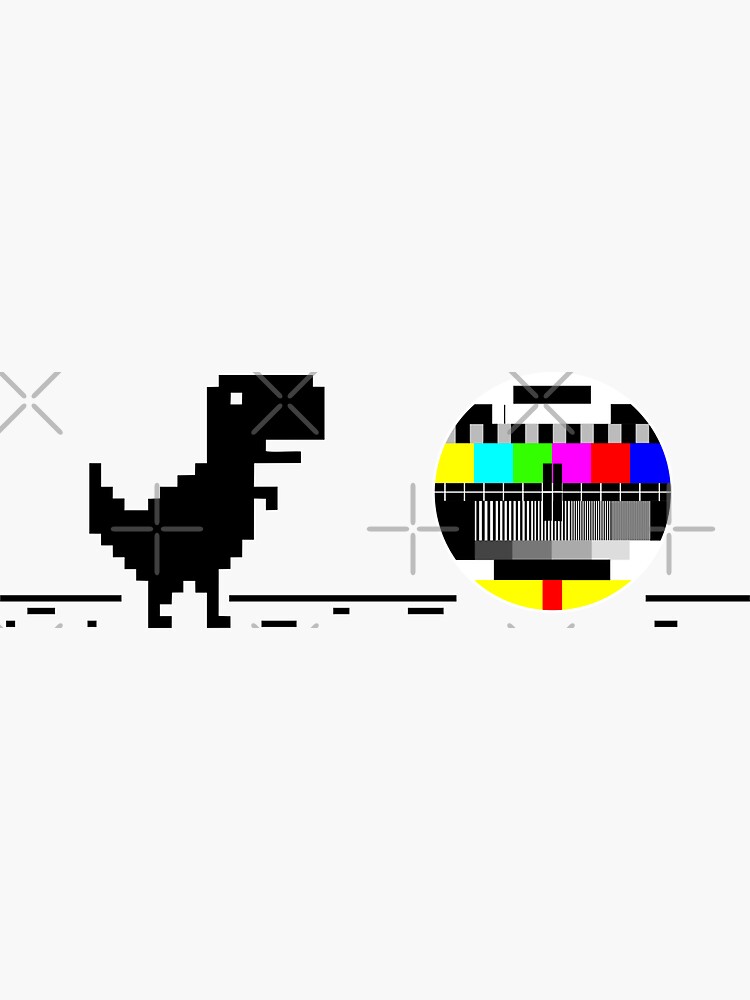 "Chrome,trex,rex,dino,dinosaur,404,google" Sticker for Sale by lopron ...