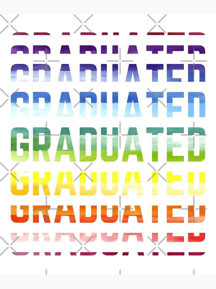"Graduated and graduation rainbow colors" Poster by Chaos-Touch | Redbubble