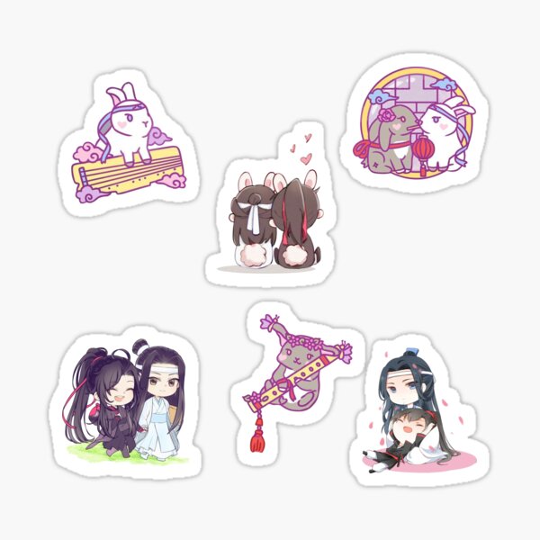 "Wangxian bunnies Sicker Pack - The untamed" Sticker by maduri | Redbubble