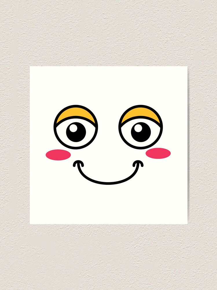 "smiley eyes with smiley face (smile emoji) " Art Print for Sale by ...